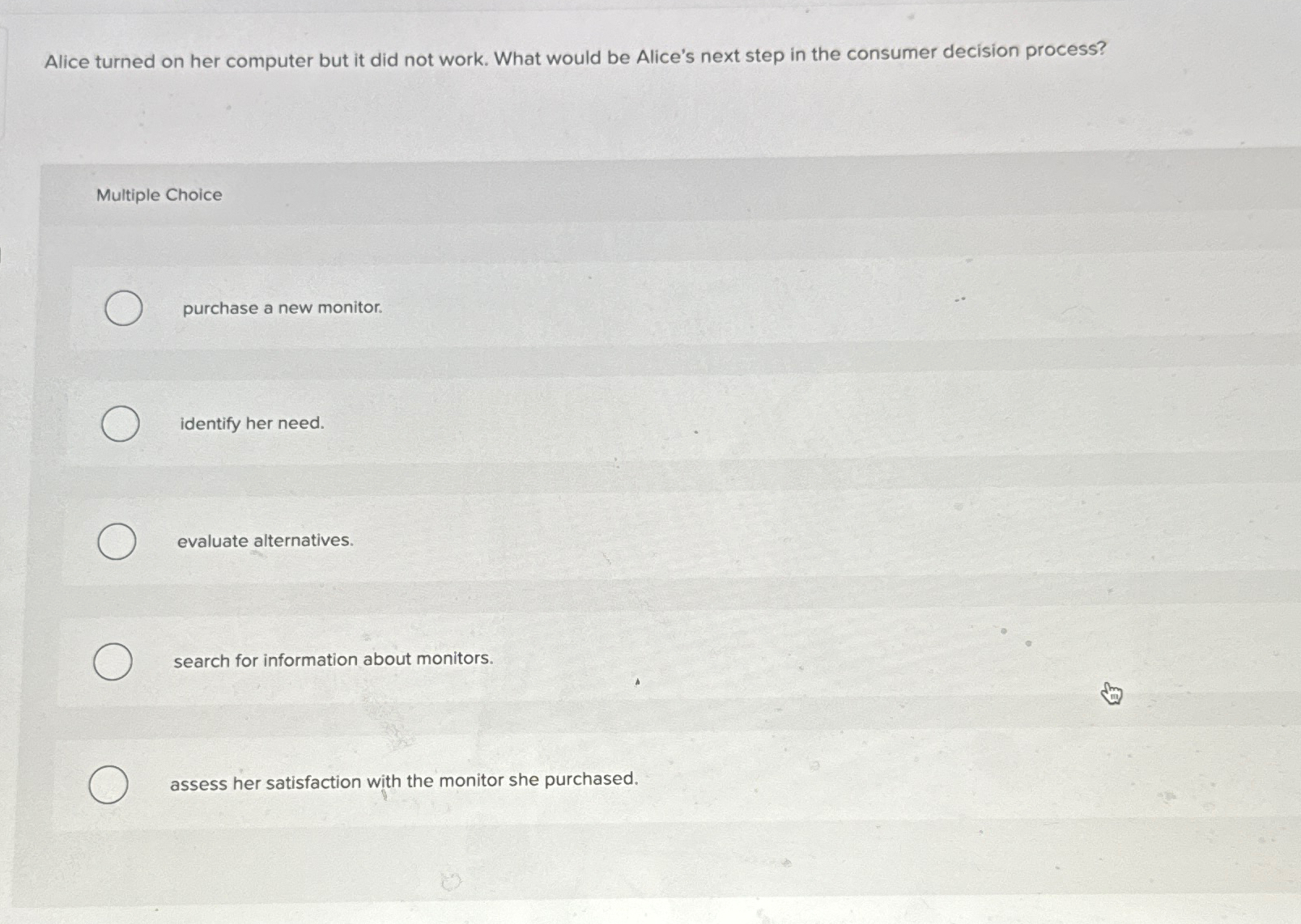 Solved Alice turned on her computer but it did not work. | Chegg.com