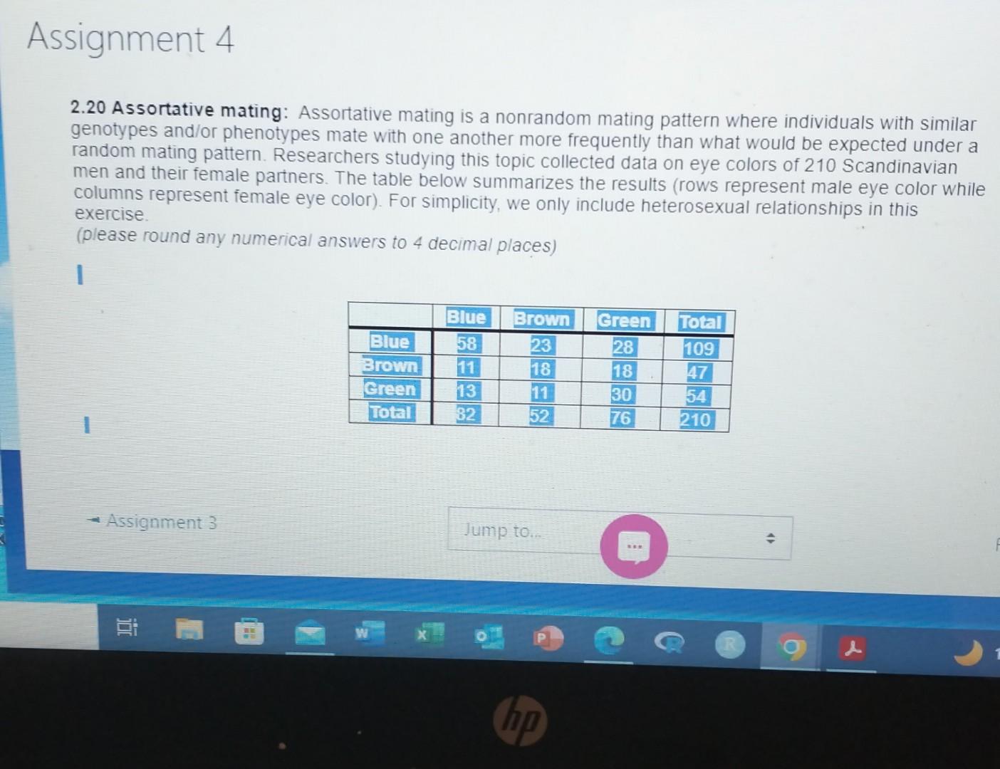 2.20 Assortative mating: Assortative mating is a | Chegg.com 2.20 Assortative mating: Assortative mating is a | Chegg.com