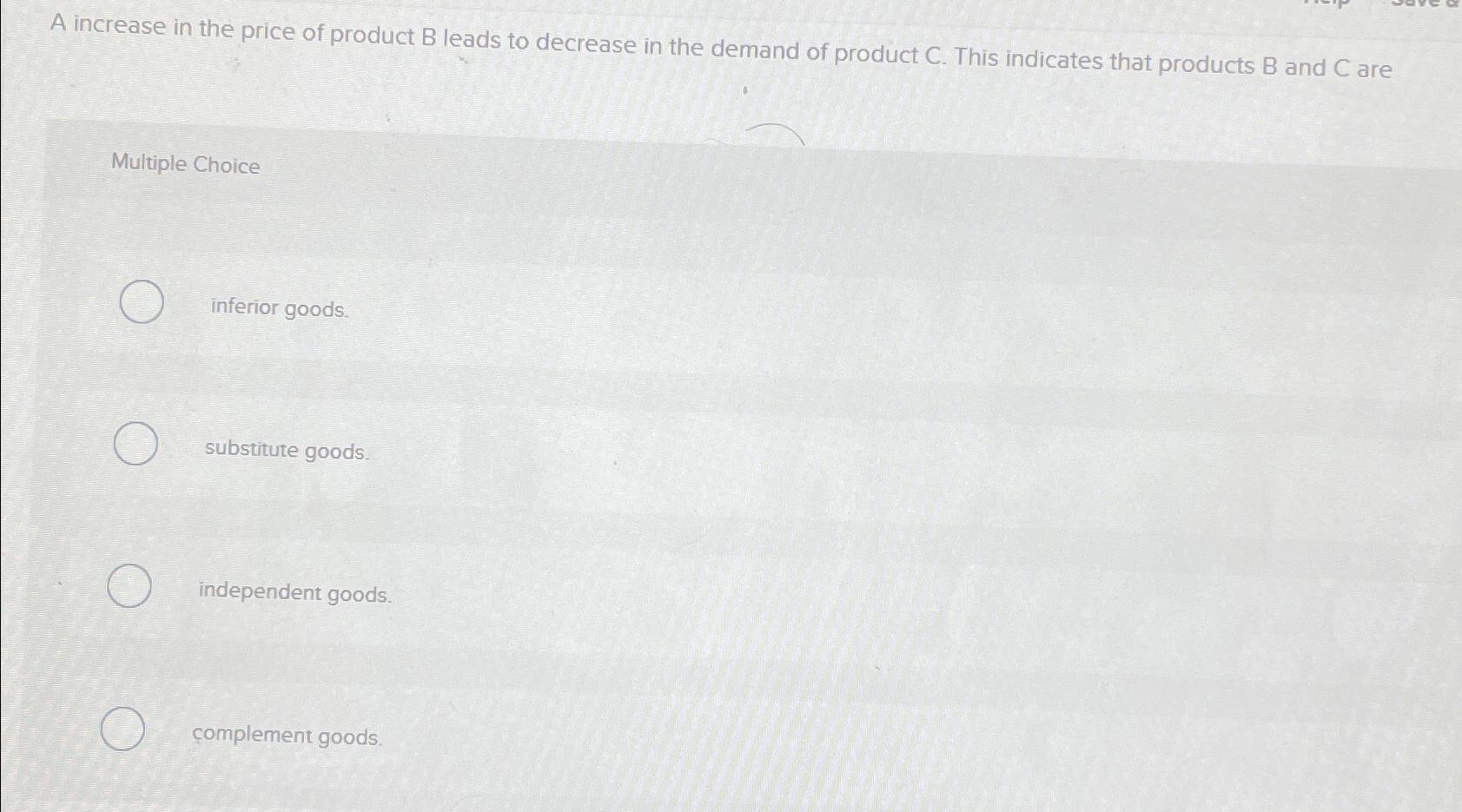 Solved A increase in the price of product B ﻿leads to | Chegg.com