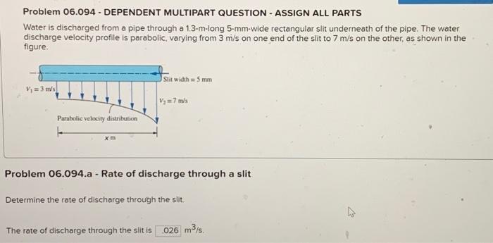 Solved Problem 06.094 - DEPENDENT MULTIPART QUESTION - | Chegg.com