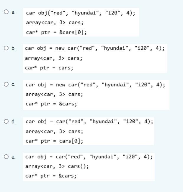 Solved \#include \#include using namespace std; class car{ | Chegg.com