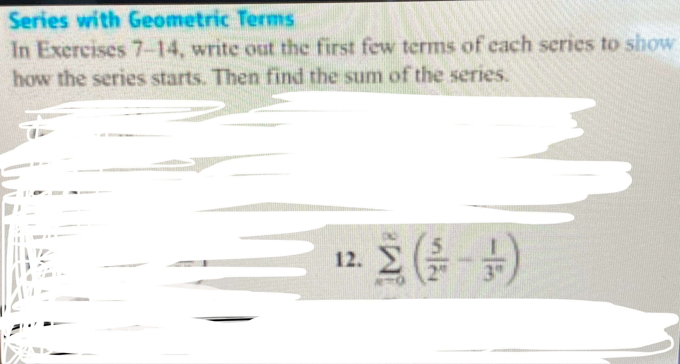 Solved Series with Geometric TermsIn Exercises 7-14, ﻿write | Chegg.com