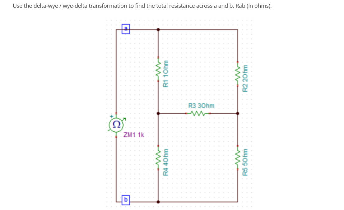 Use the delta-wye / ﻿wye-delta transformation to find | Chegg.com