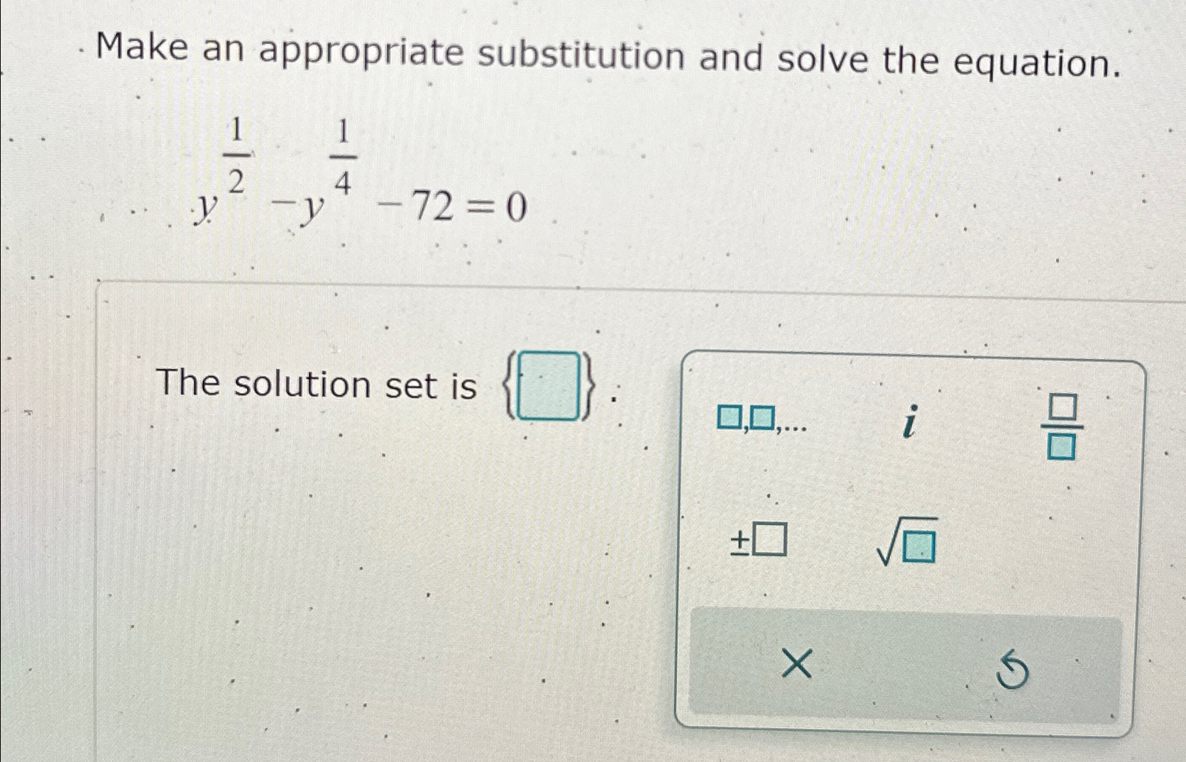 Solved Make an appropriate substitution and solve the | Chegg.com