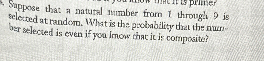 Solved Suppose that a natural number from 1 ﻿through 9 ﻿is | Chegg.com