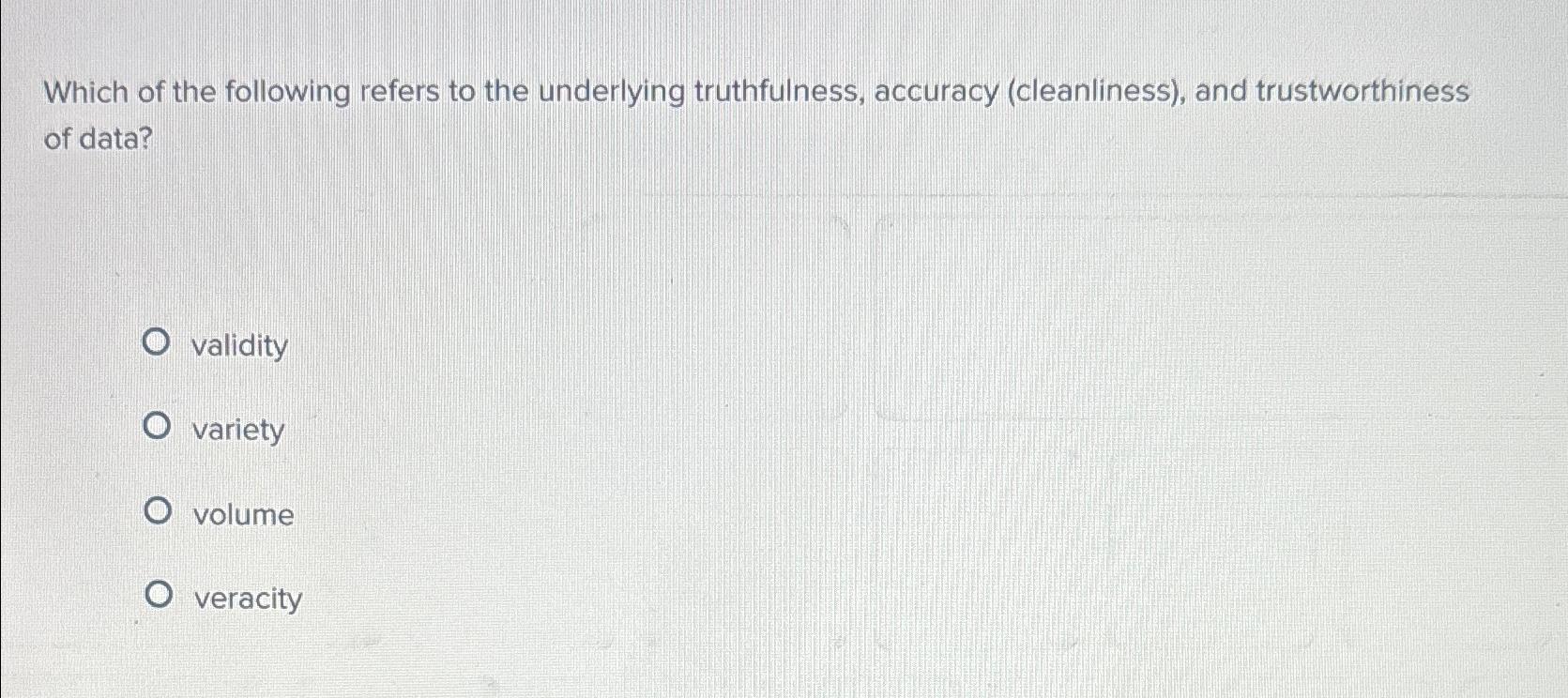 Solved Which of the following refers to the underlying | Chegg.com