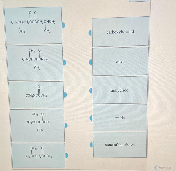 Solved CH3CHCH,COCCH2CHCH; CH3 CH3 carboxylic acid | Chegg.com