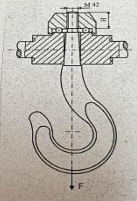 Solved Machine Elements6. The hook in the figure is attached | Chegg.com