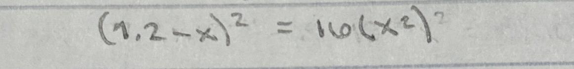 Solved (9.2-x)2=16(x2)2 | Chegg.com