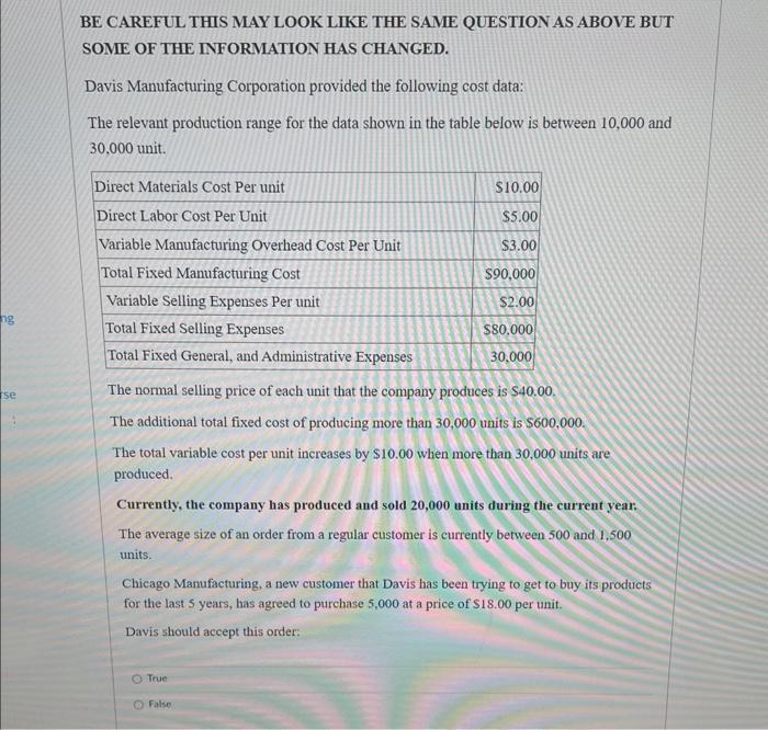 Solved BE CAREFUL THIS MAY LOOK LIKE THE SAME QUESTION AS | Chegg.com