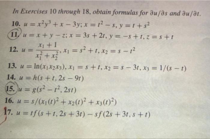 Solved = X1+1 In Exercises 10 through 18, obtain formulas | Chegg.com