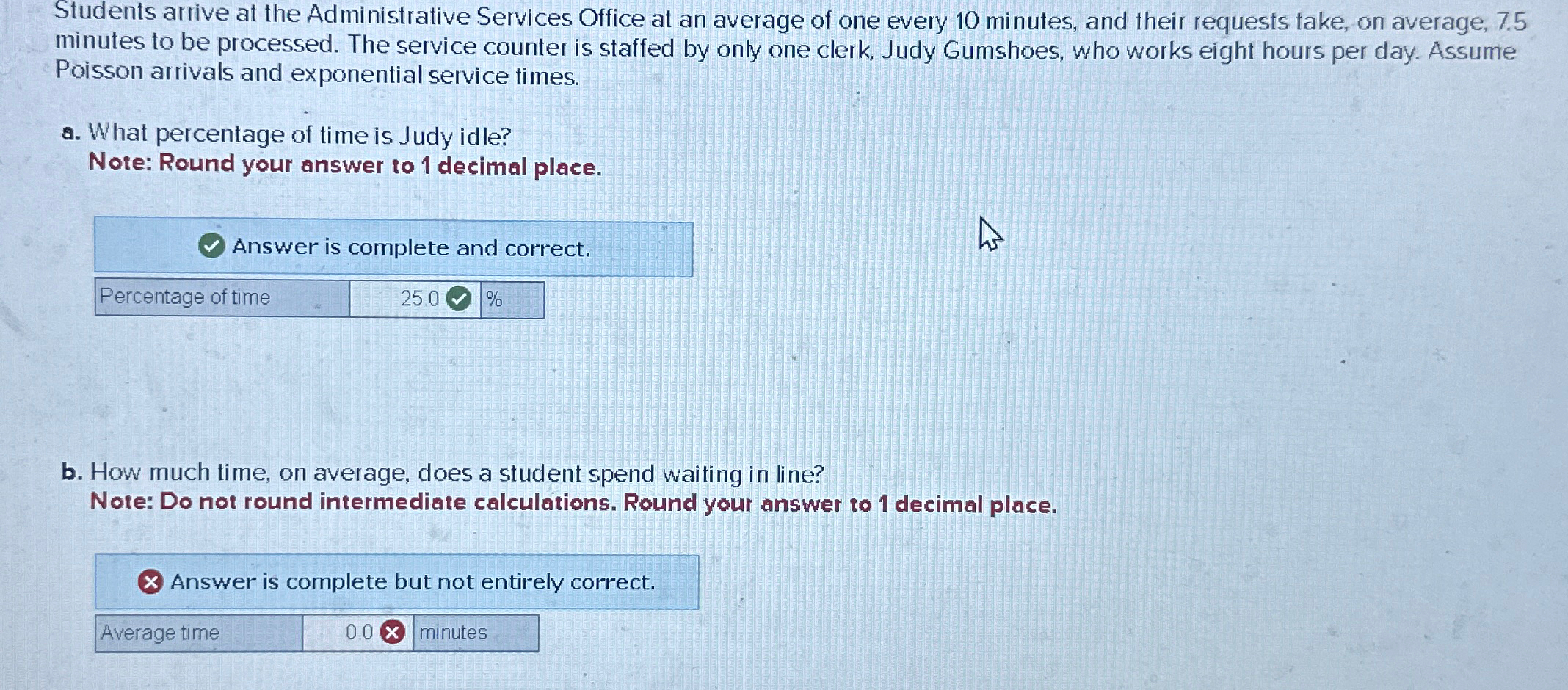 Solved Students arrive at the Administrative Services Office | Chegg.com
