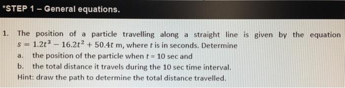 Solved RECTILINEAR MOTION - The position of a particle | Chegg.com