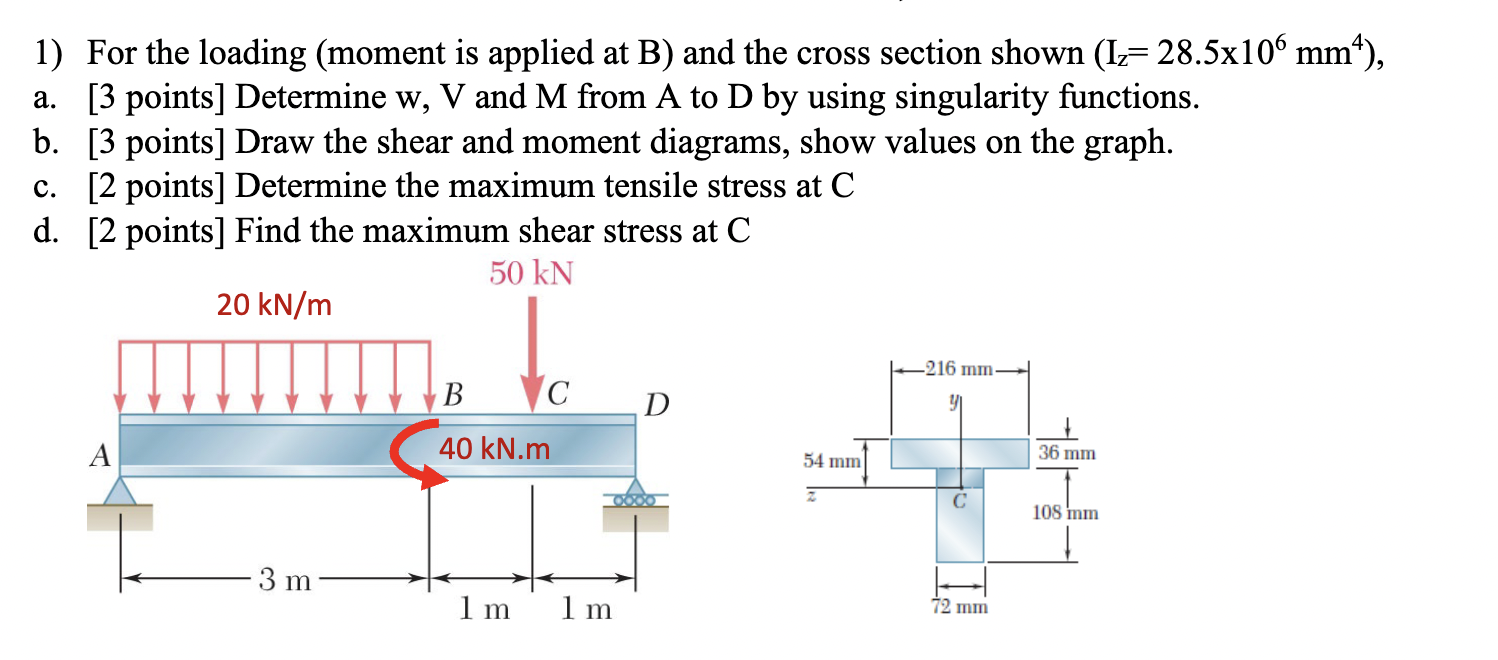 Solved B (I_(z)=28.5\times 10^(6)mm^(4)), ﻿a. [3 ﻿points] | Chegg.com
