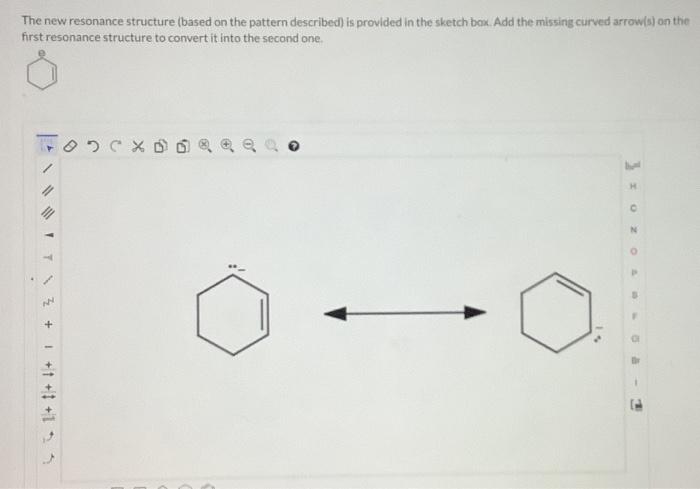 Solved The new resonance structure (based on the pattern | Chegg.com