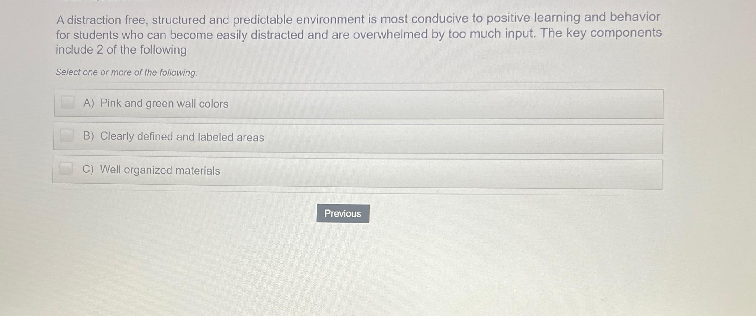 Solved A distraction free, structured and predictable | Chegg.com