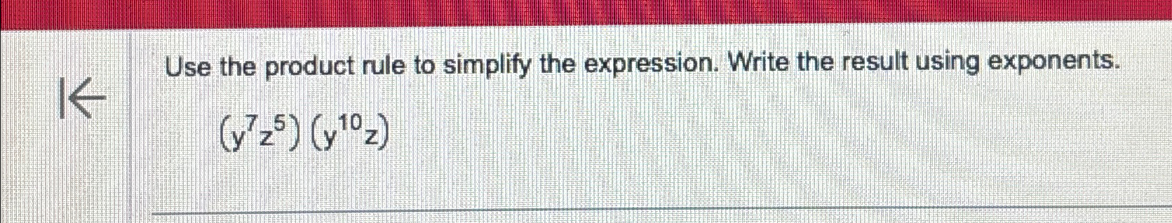 Solved Use the product rule to simplify the expression. | Chegg.com