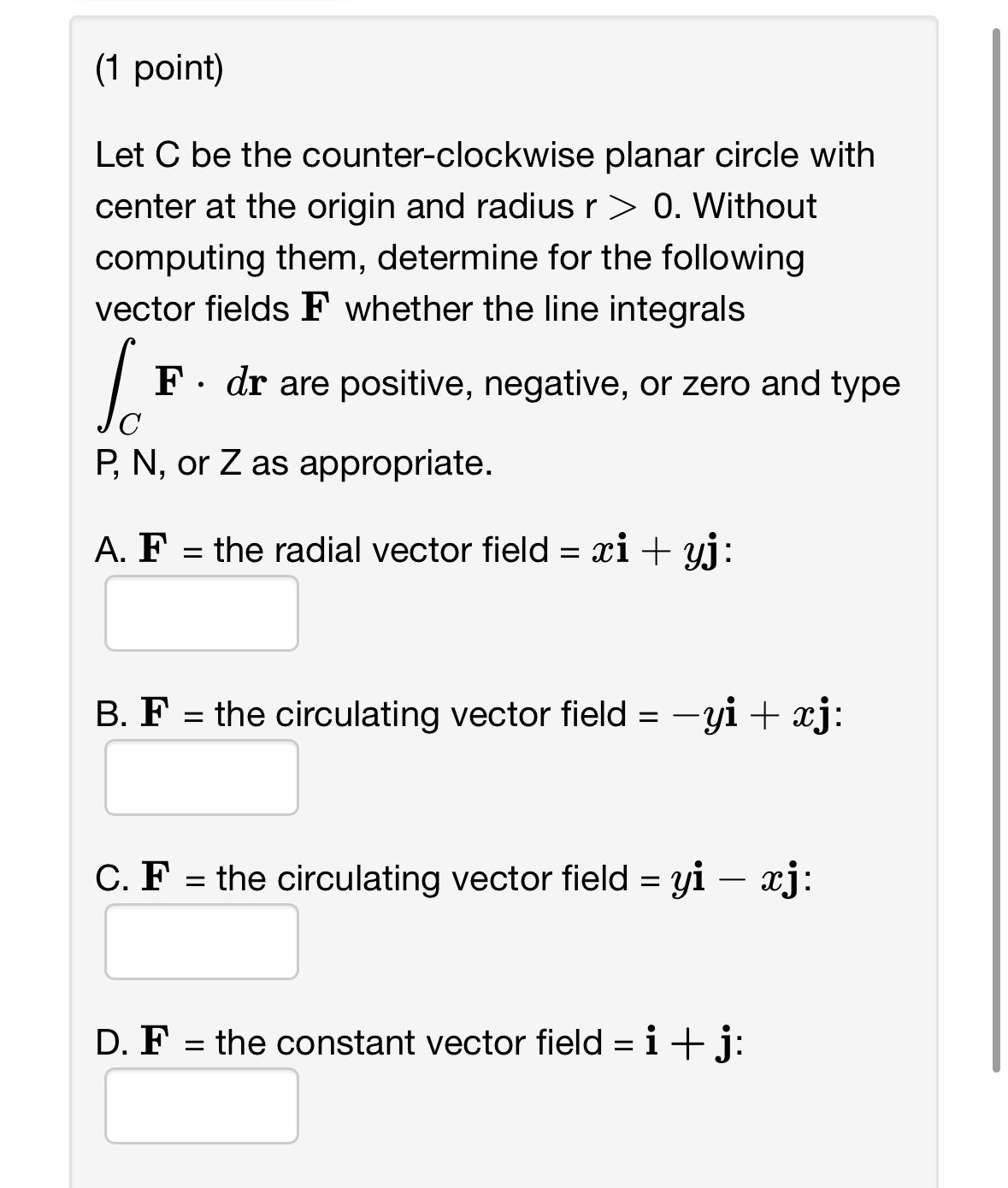 Solved (1 ﻿point)Let C ﻿be the counter-clockwise planar | Chegg.com