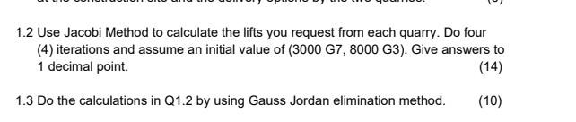 Solved 1.2 Use Jacobi Method to calculate the lifts you | Chegg.com