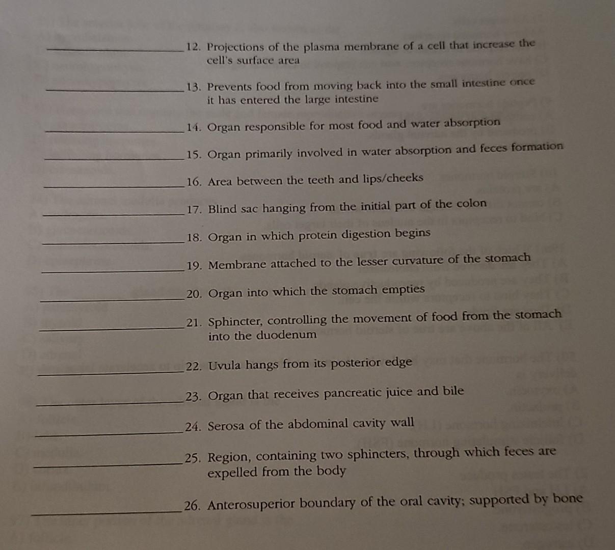 Solved 5. Using the key choices, select the terms identified | Chegg.com