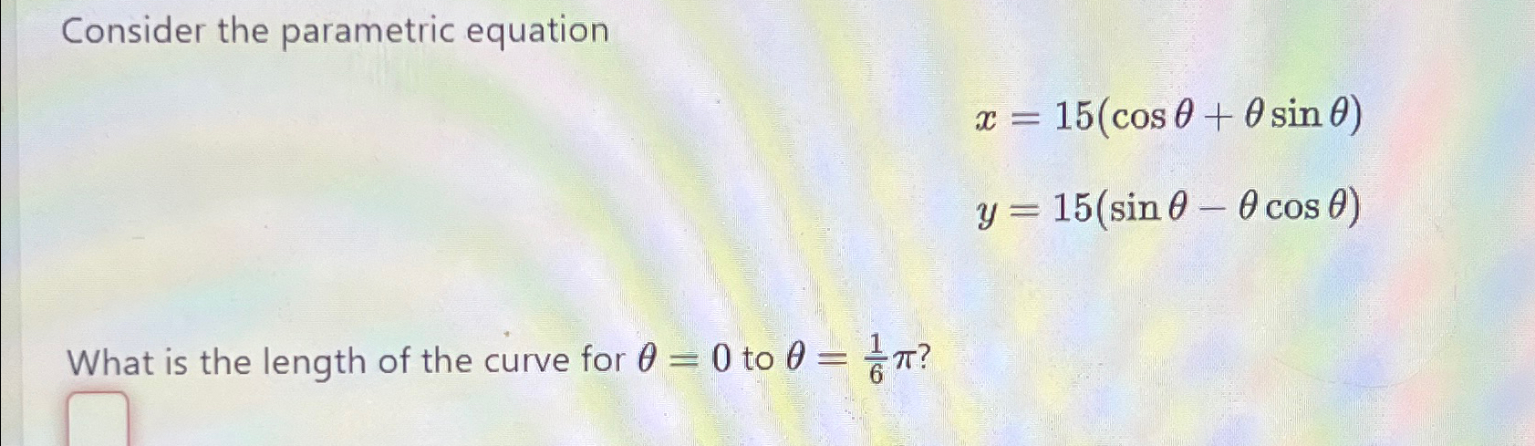 Solved Consider the parametric | Chegg.com