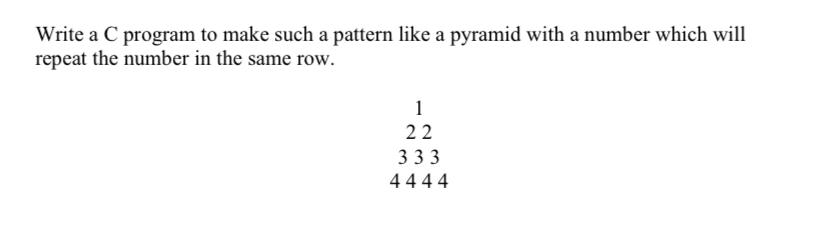 Solved Write A C Program To Make Such A Pattern Like A