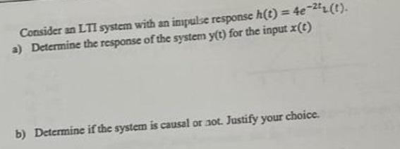 Consider an LII system with an inupulse response | Chegg.com