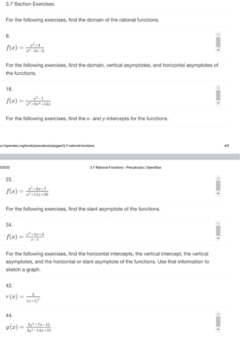 Solved 3.7 Section Exercises For the following exercises, | Chegg.com