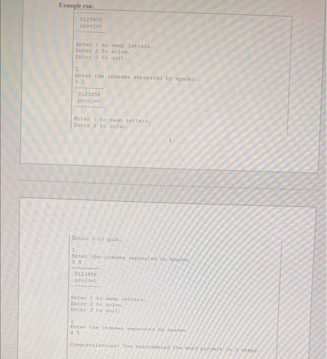 Solved Objective: Design and implement a word unscrambler | Chegg.com
