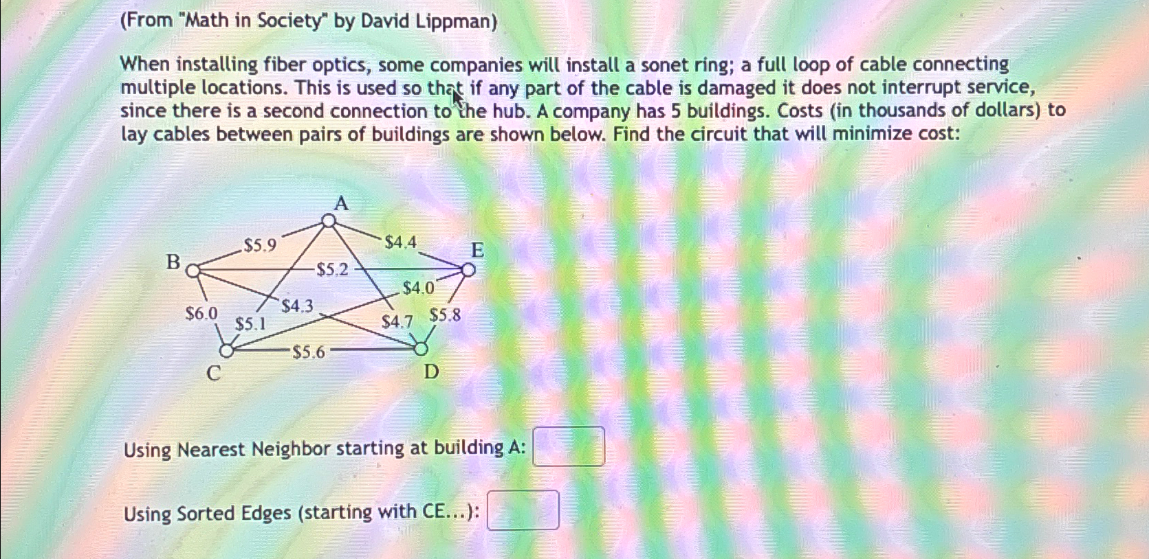 Solved (From "Math in Society" by David Lippman)When | Chegg.com