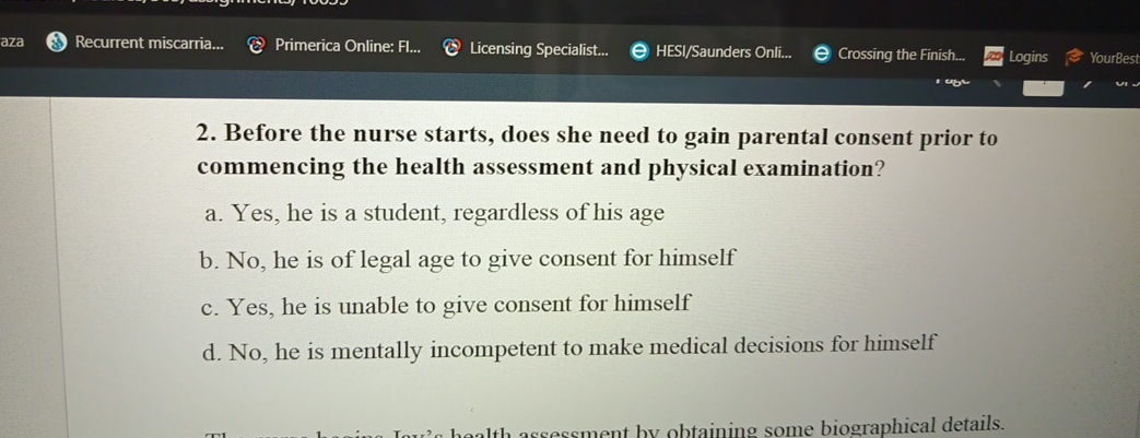 Solved Recurrent miscarria...Primerica Online: | Chegg.com