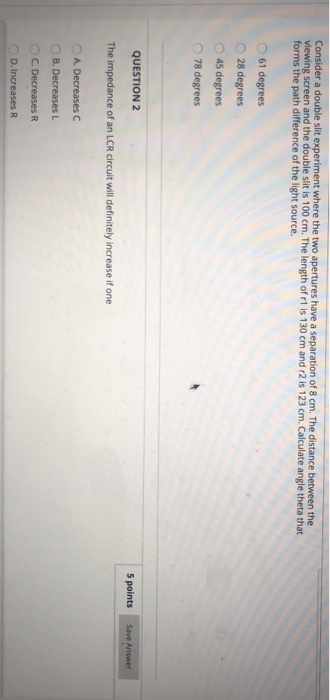 Solved Consider a double slit experiment where the two | Chegg.com