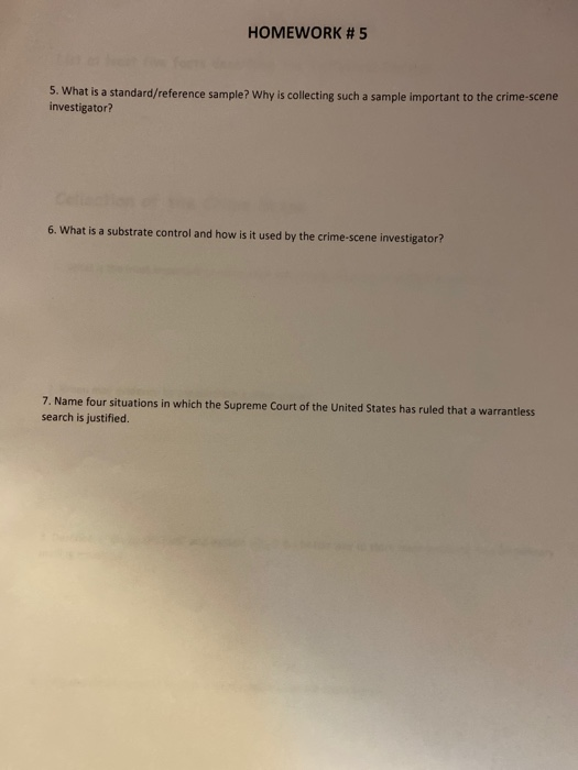 Solved HOMEWORK #5 3. What is a standard/reference sample? | Chegg.com