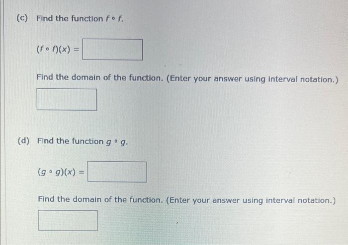 Solved Consider the following. f(x)=x1,g(x)=2x+9 (a) Find | Chegg.com