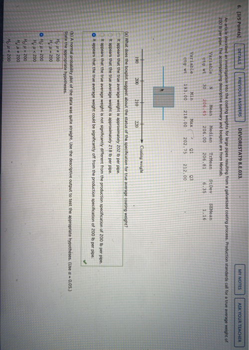 Solved 6. [3/5 points) DETAILS PREVIOUS ANSWERS DEVORESTAT9 | Chegg.com Solved 6. [3/5 points) DETAILS PREVIOUS ANSWERS DEVORESTAT9 | Chegg.com