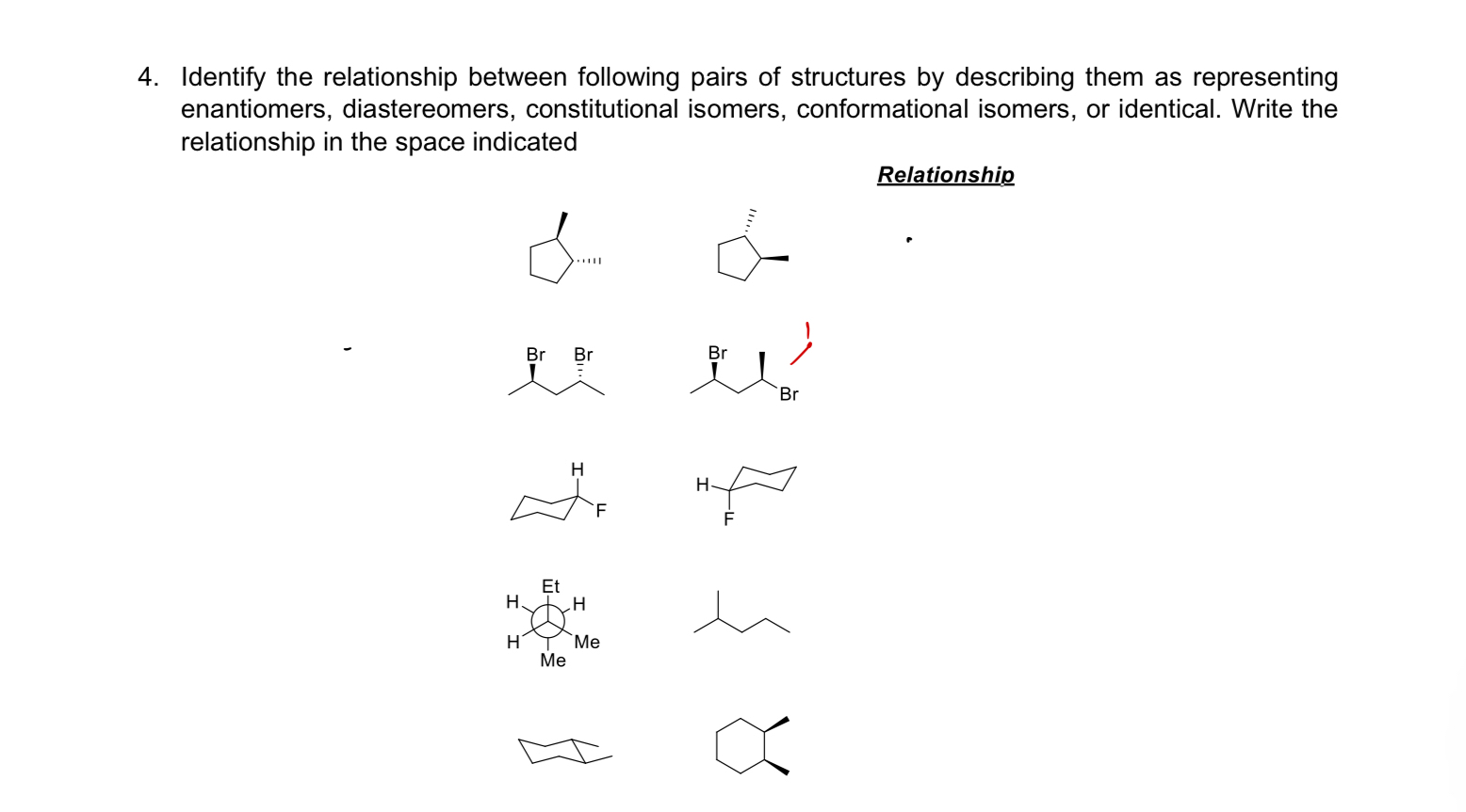 Solved Identify the relationship between following pairs of | Chegg.com