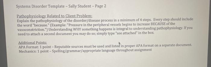 Solved ACTIVE LEARNING TEMPLATE: System Disorder STUDENT | Chegg.com