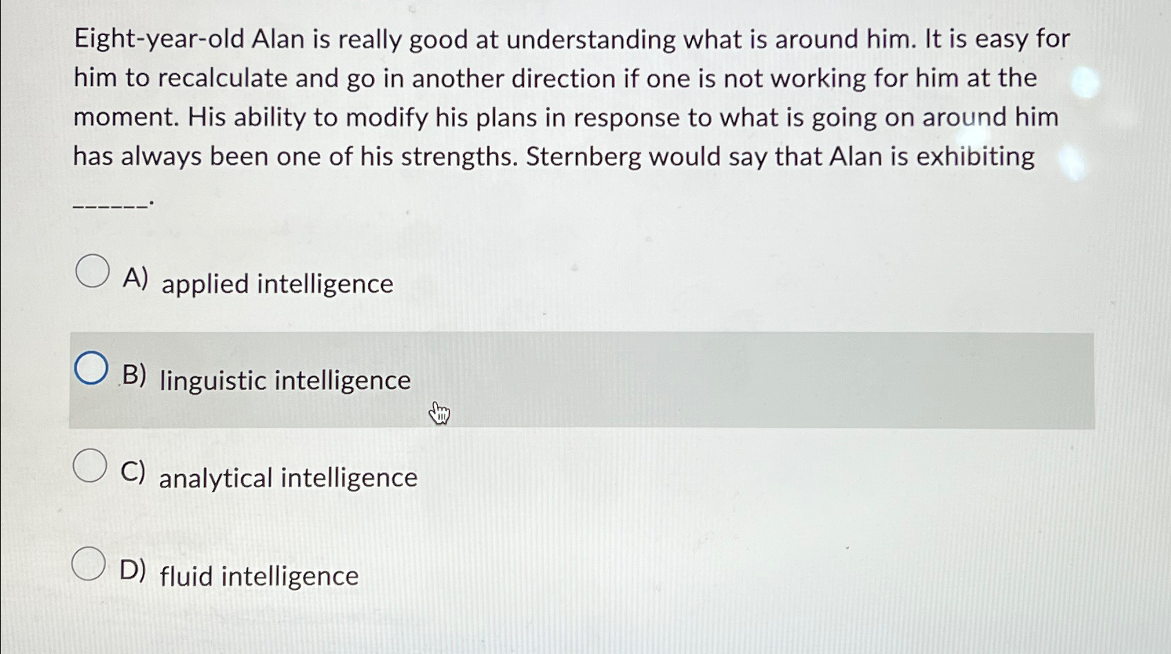 Solved Eight-year-old Alan is really good at understanding | Chegg.com