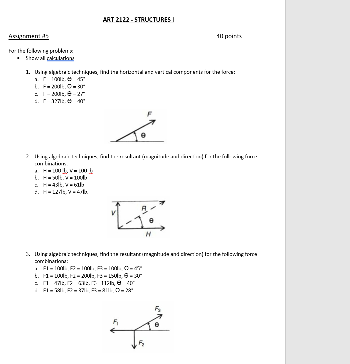 Solved ART 2122 - ﻿STRUCTURES IAssignment #540 ﻿pointsFor | Chegg.com