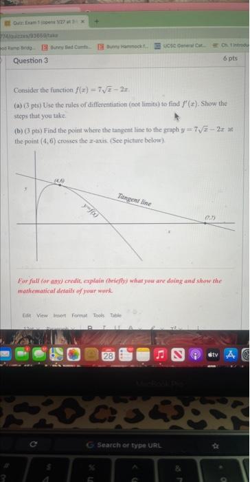 Solved Consider the function f(x)=7x−2x. (a) (3 pts) Use the | Chegg.com