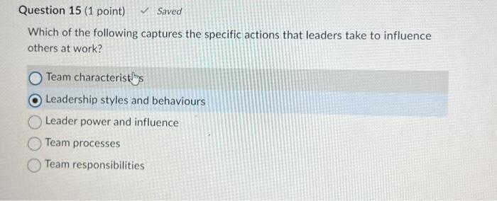 Solved Which of the following captures the specific actions | Chegg.com
