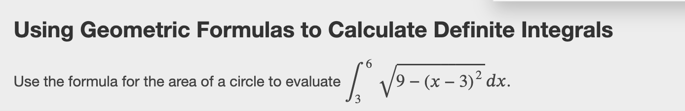 Solved Using Geometric Formulas to Calculate Definite | Chegg.com
