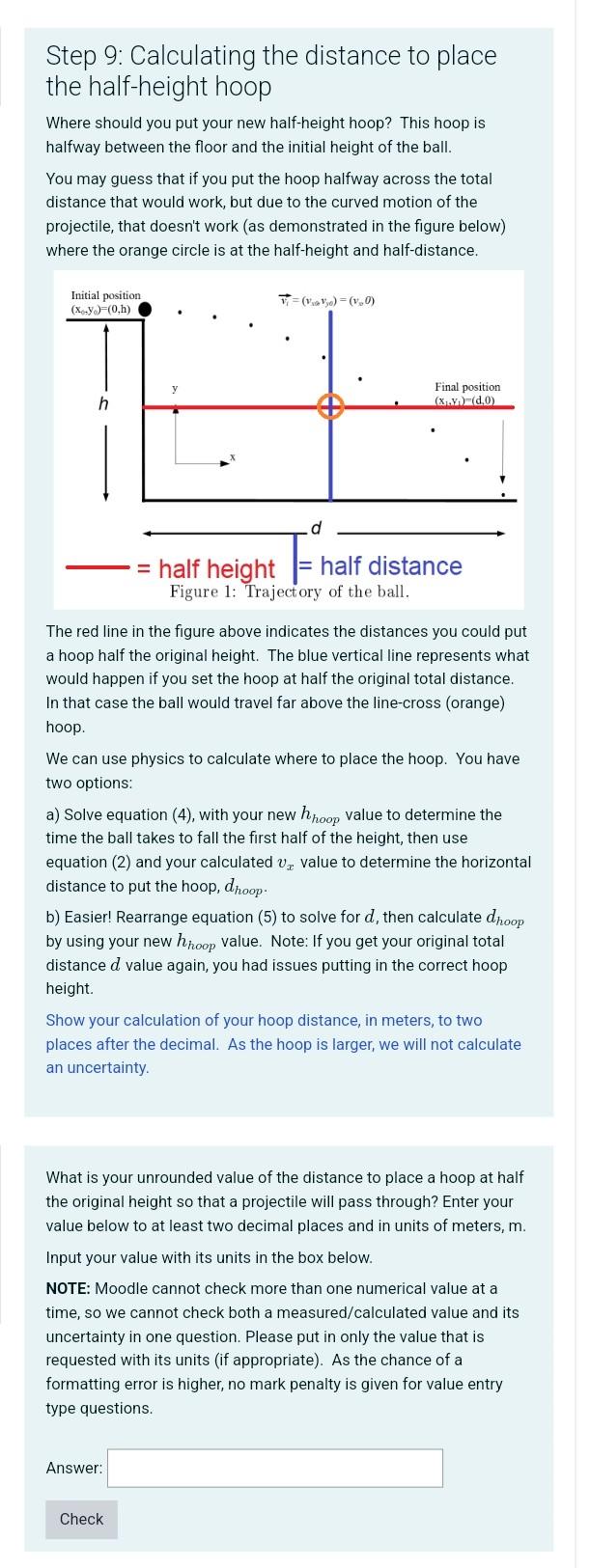 Step 9: Calculating the distance to place the | Chegg.com