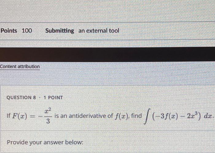 Solved Points 100 Submitting an external tool Content | Chegg.com