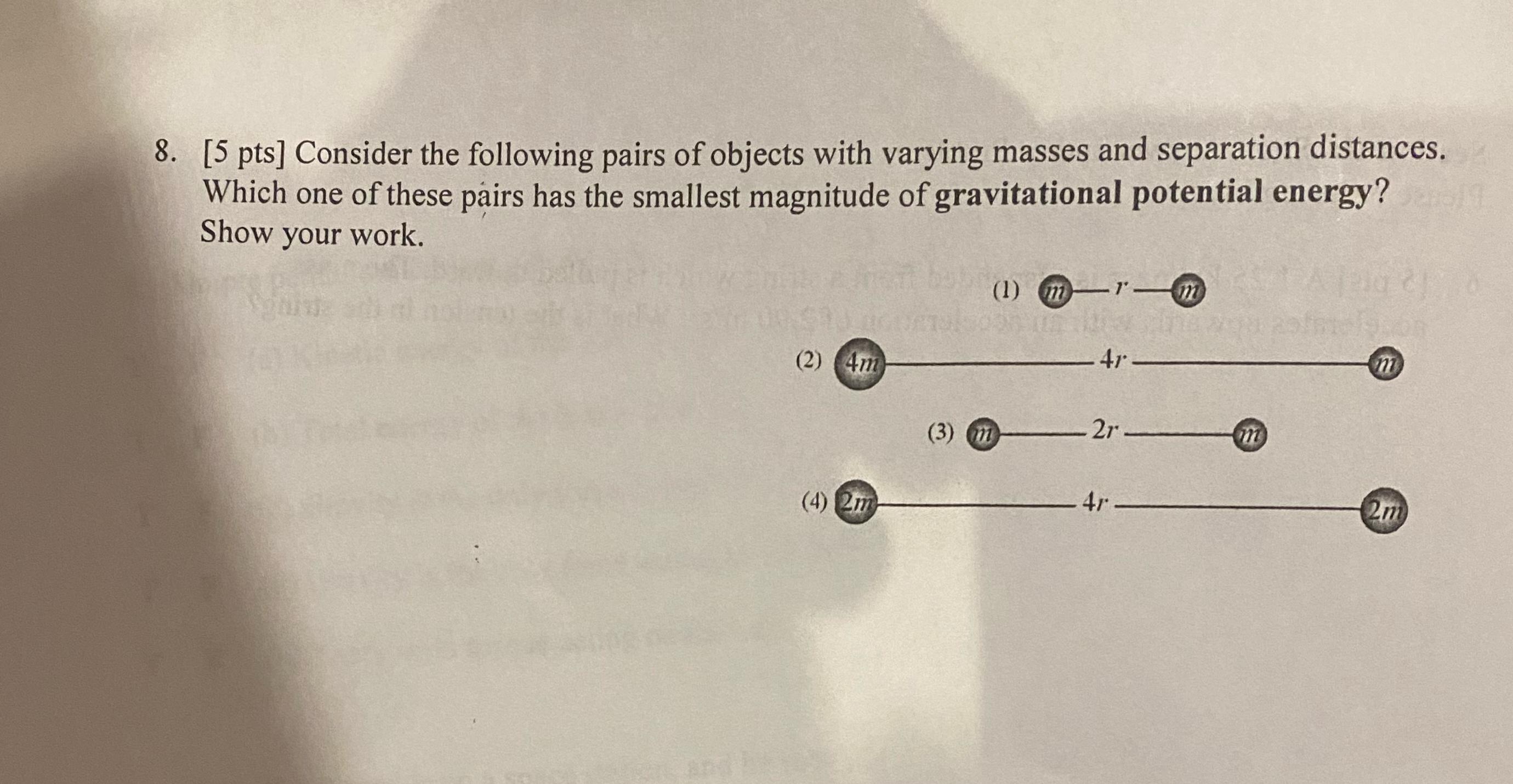 [ 5pts ] ﻿Consider the following pairs of objects | Chegg.com