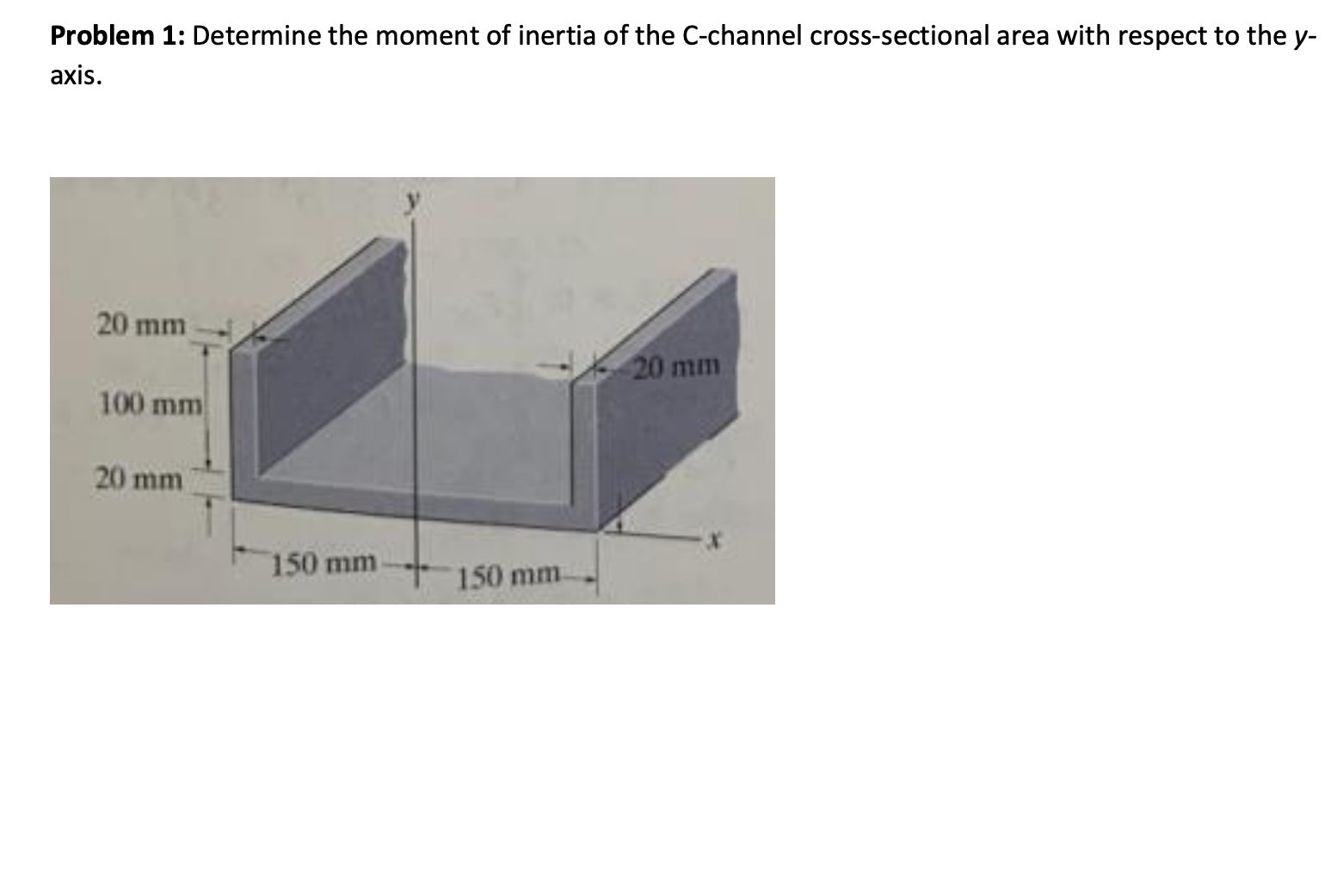 Solved Problem 1: Determine the moment of inertia of the | Chegg.com