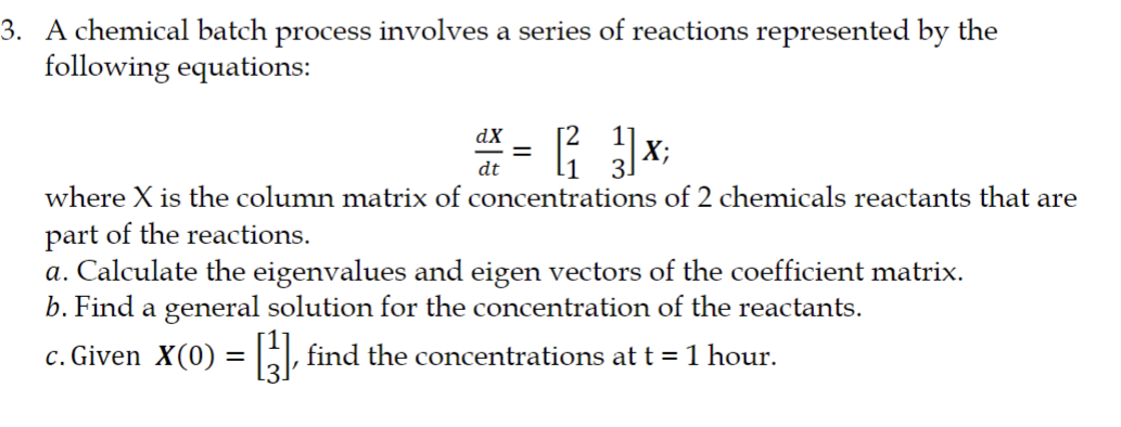 Solved A chemical batch process involves a series of | Chegg.com