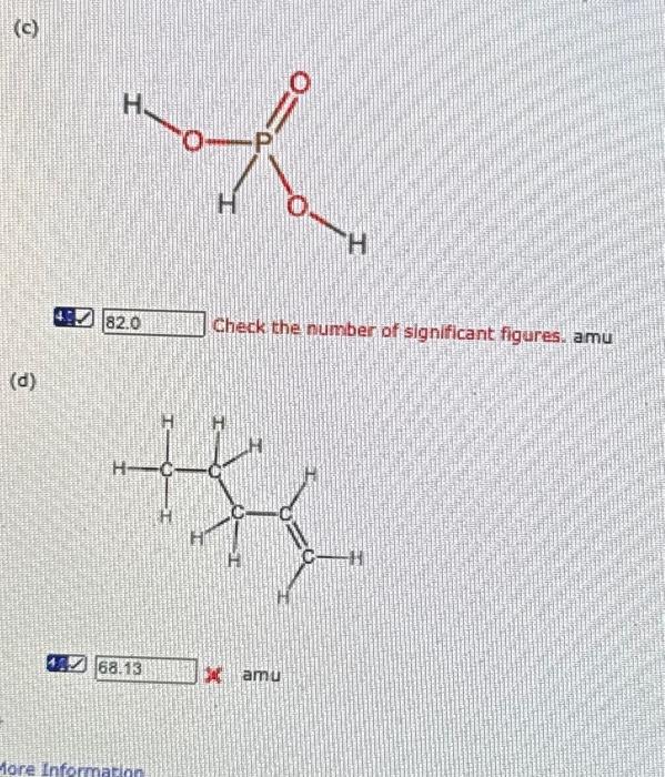 Solved Determine the molecular mass (In amu) of the | Chegg.com
