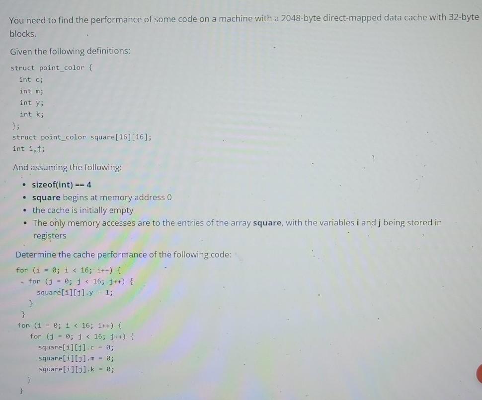 Solved You need to find the performance of some code on a | Chegg.com