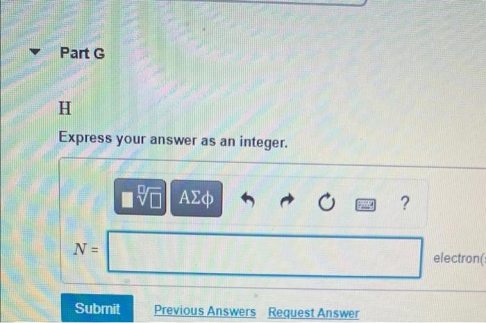 Solved Part G H Express your answer as an integer. Vo ΑΣΦ ? | Chegg.com
